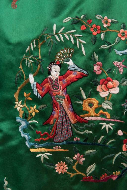 Vintage Hand Embroidered Chinese Robe For Sale At 1stdibs