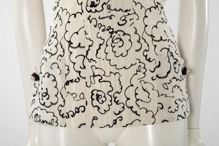 Chanel Printed Silk Corset Top, Spring-Summer 1993 at 1stDibs | chanel ...