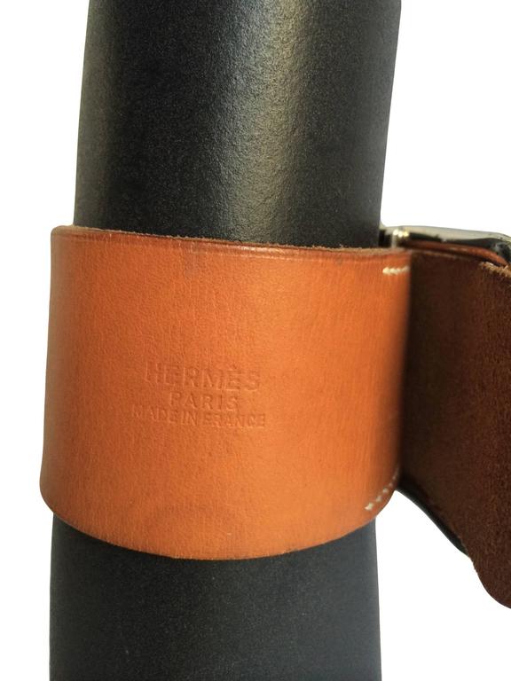 Hermes Leather Cuff Bracelet at 1stDibs