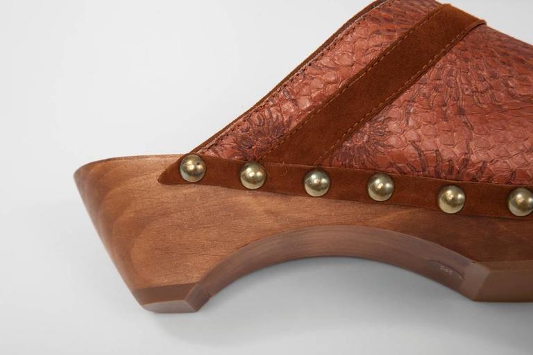 Devi Kroell Unworn Snakeskin and Suede Clogs For Sale at 1stDibs ...
