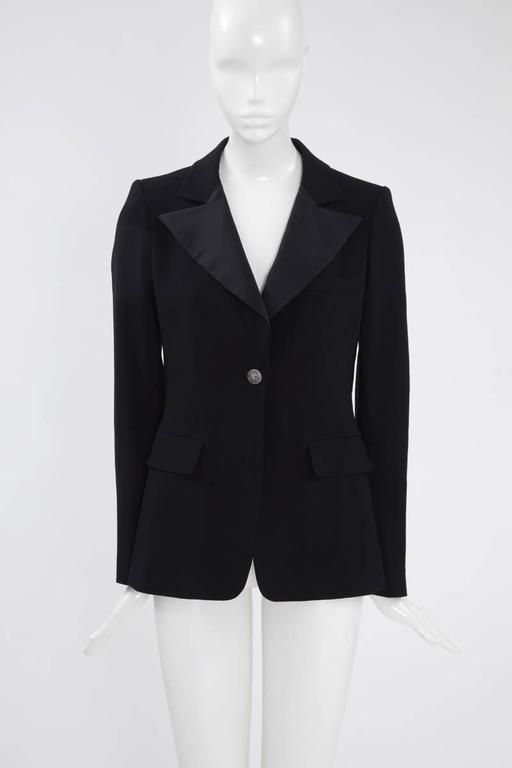 Chanel Wool Blazer Jacket at 1stDibs