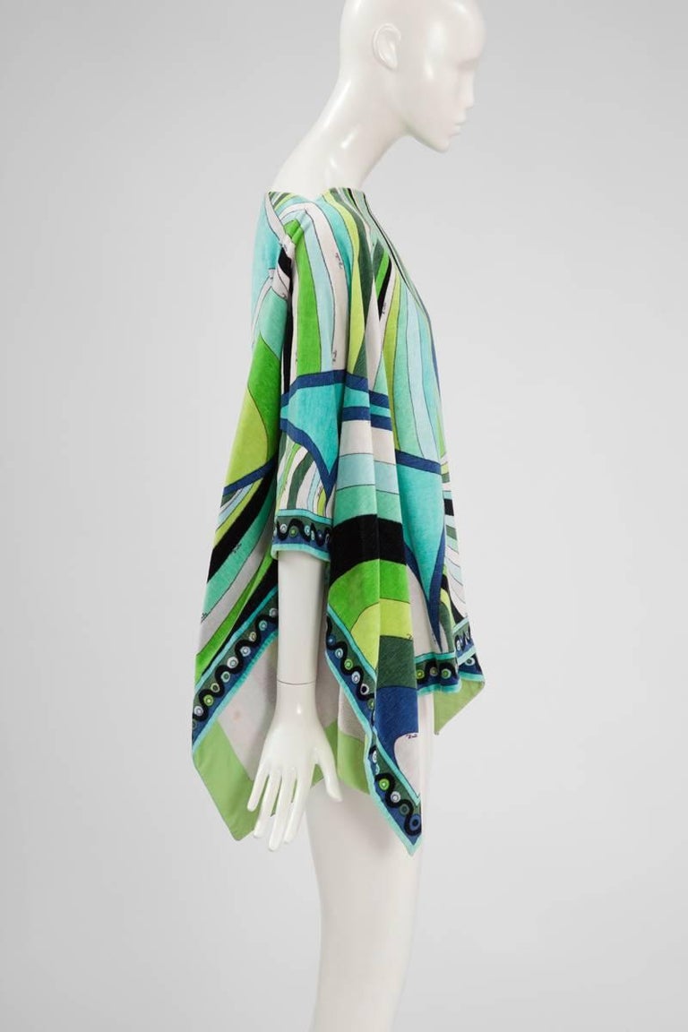 Emilio Pucci Terry Cloth Poncho Caftan at 1stDibs | terry cloth caftan