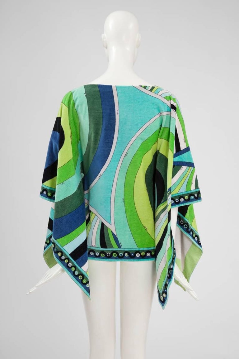 Emilio Pucci Terry Cloth Poncho Caftan at 1stDibs | terry cloth caftan