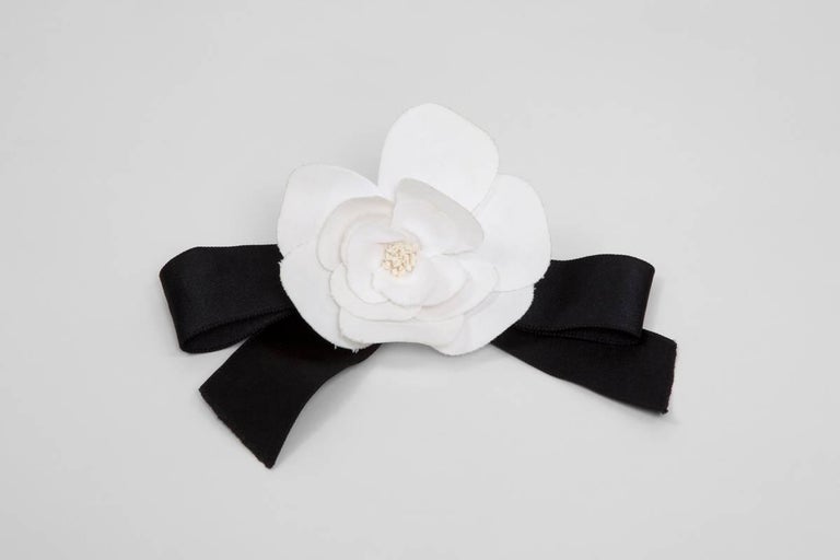 Chanel Bow Ribbon Camellia Brooch at 1stDibs | chanel ribbon brooch ...