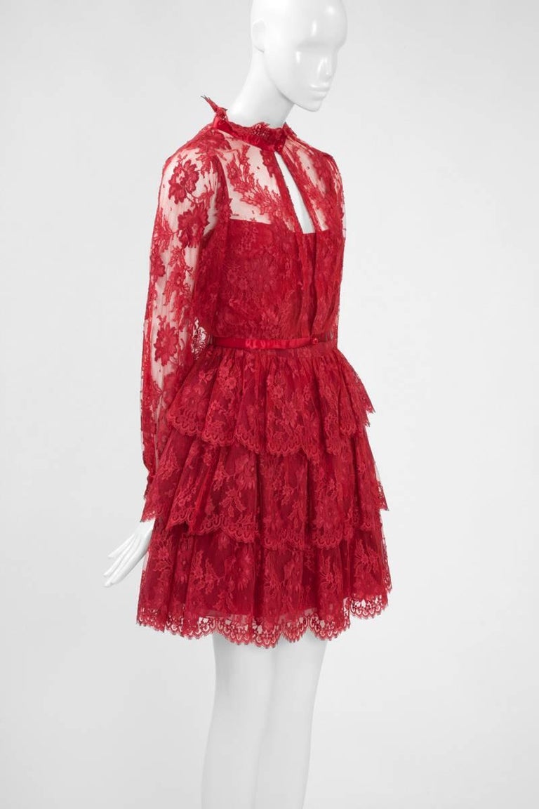 Torrente Ruffled Lace Mini Dress Suit For Sale at 1stDibs | gotham torrente