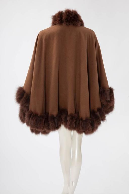 Unworn Sprung Frères Reversible Cashmere and Sable Fur Stole Cape For ...