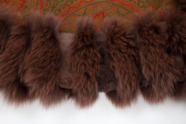 Unworn Sprung Frères Reversible Cashmere and Sable Fur Stole Cape For ...