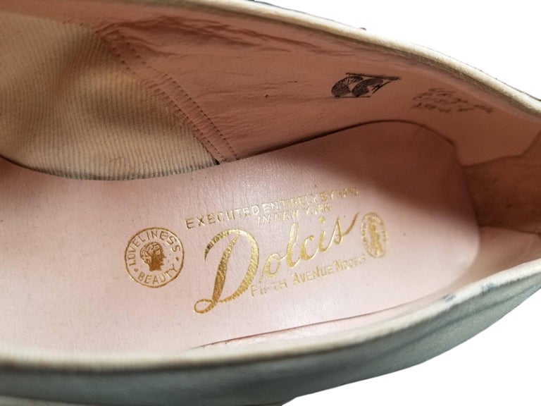 Vintage 1940s CC41 Bridal Satin Hand Sewn Dolcis ww2 Shoes UK 4 at 1stDibs