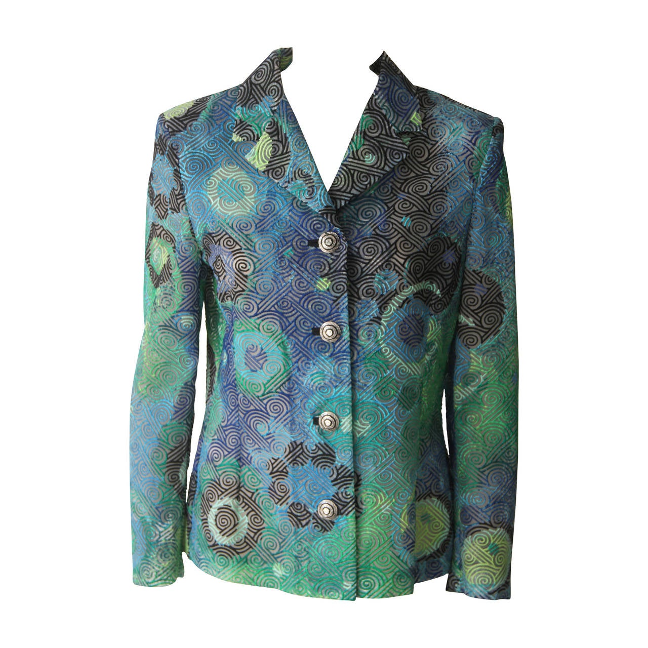 Gianni Versace Punk Laser-Cut Jacket Spring 1994 For Sale at 1stDibs