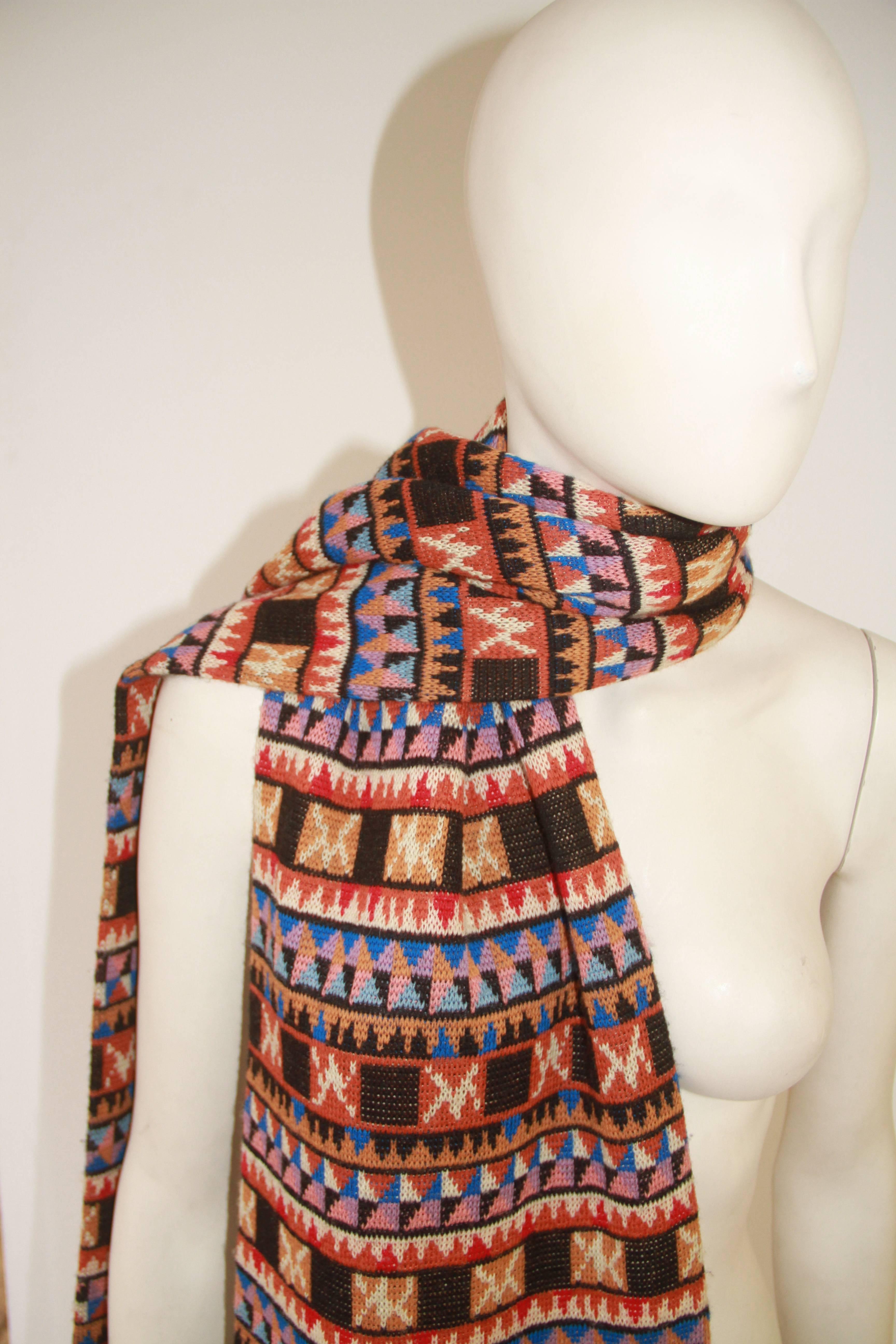 Important Bill Gibb Kaffe Fassett Maxi-Scarf Byzantine Collection Fall ...