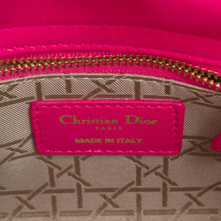 Dior Hot Pink Lady Dior Mini Bag For Sale at 1stDibs
