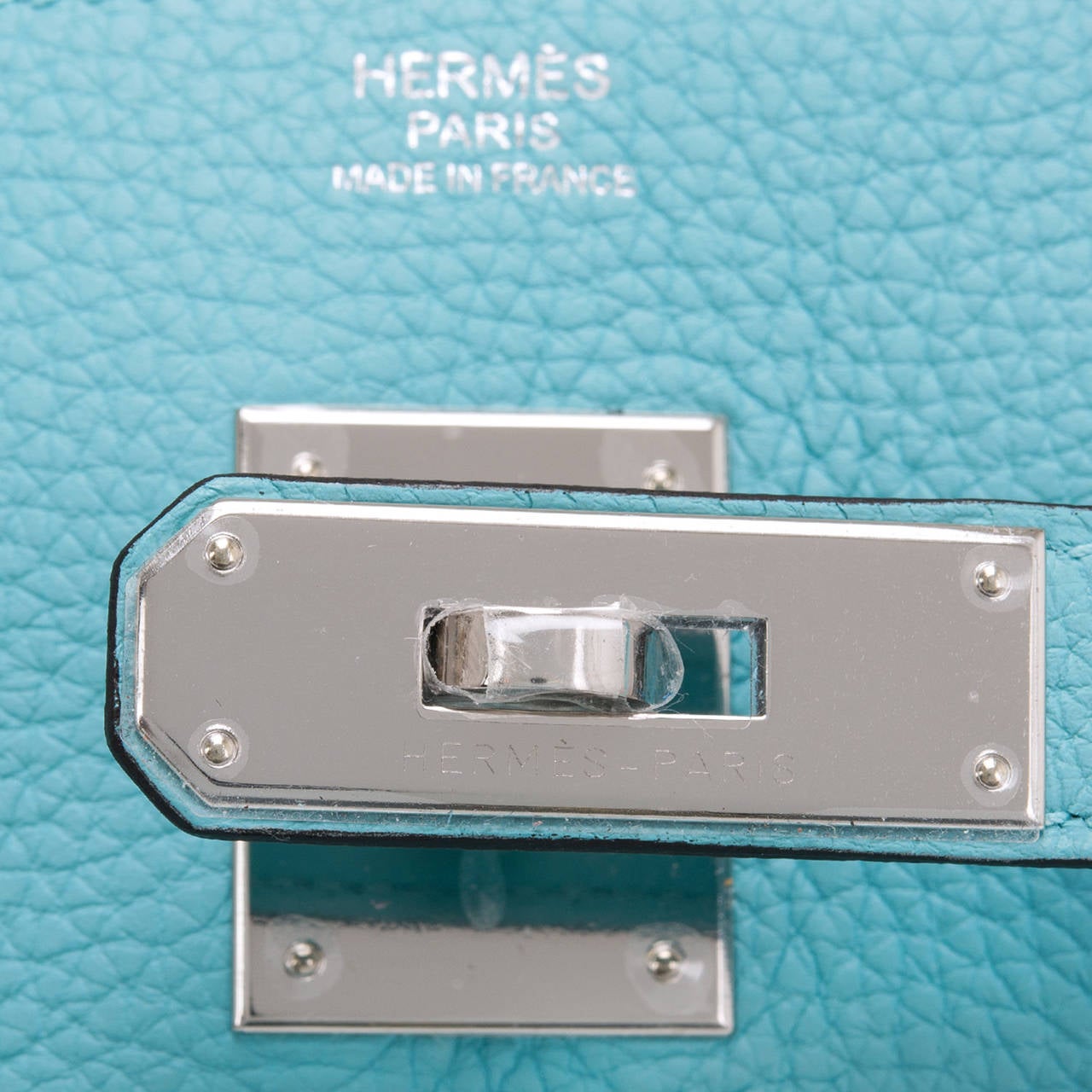Hermes Blue Atoll Togo Birkin 30cm Palladium Hardware For Sale at 1stDibs