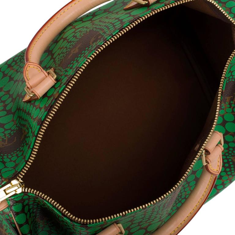 Louis Vuitton Monogram Green Kusama Town Speedy 30 at 1stDibs