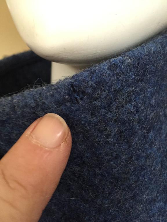 Geoffrey Beene Blue Boiled Wool Bolero at 1stDibs