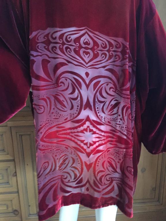 Patricia Lester Wales Devore Velvet Dress For Sale at 1stDibs