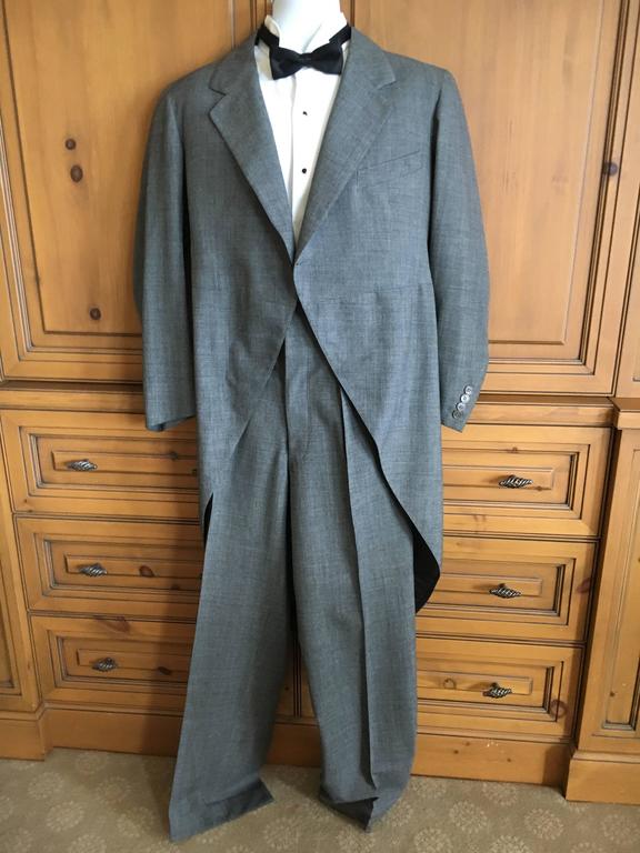 1941 Men's Gray Formal Cutaway Tailcoat Suit Dunne and Co. For Sale at ...