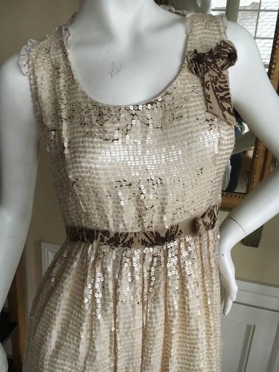 Miu Miu Sweet Sequin Babydoll Dress For Sale at 1stDibs
