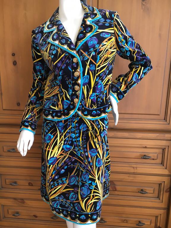 Emilio Pucci 1960's Cotton Velvet Suit from Saks Fifth Avenue Pristine ...