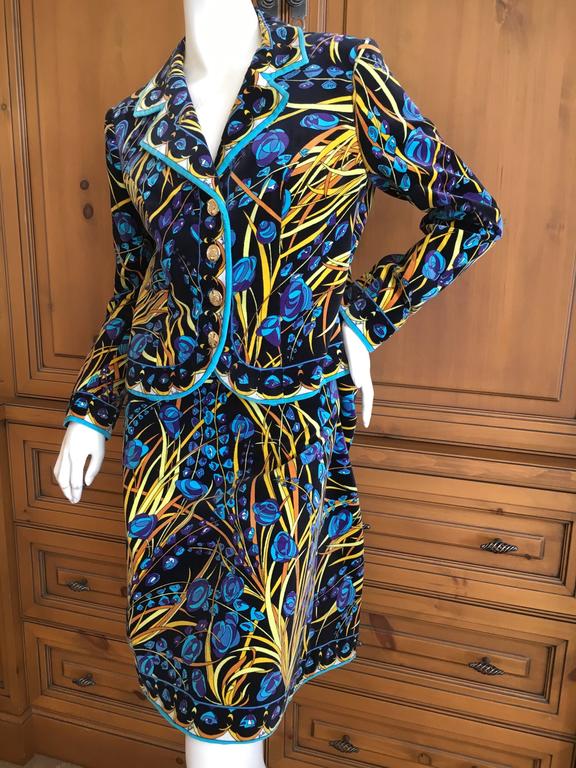 Emilio Pucci 1960's Cotton Velvet Suit from Saks Fifth Avenue Pristine ...