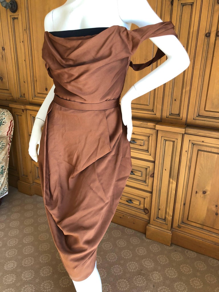 Vivienne Westwood Red Label Copper Color Cocktail Dress with Built in ...