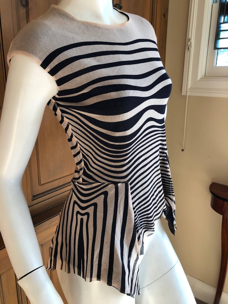 Jean Paul Gaultier Soliel Op Art Print Torso Top For Sale at 1stDibs