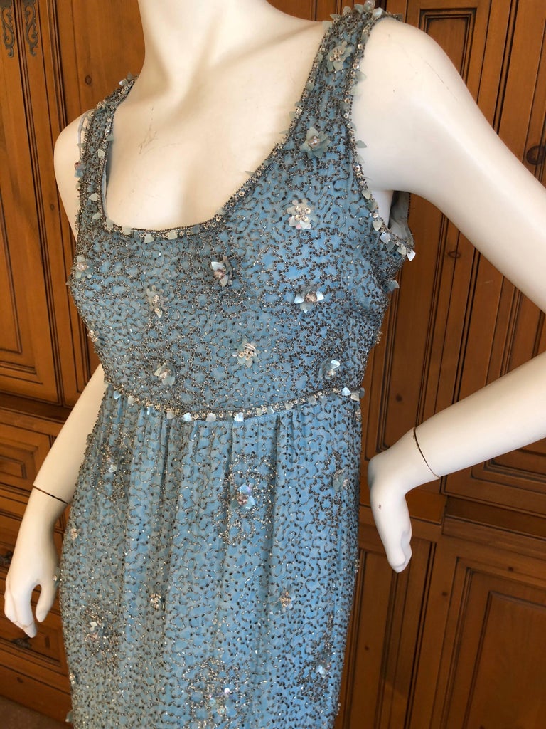 Christian Dior Haute Couture 1968 Bead Embellished Empire Style Evening ...