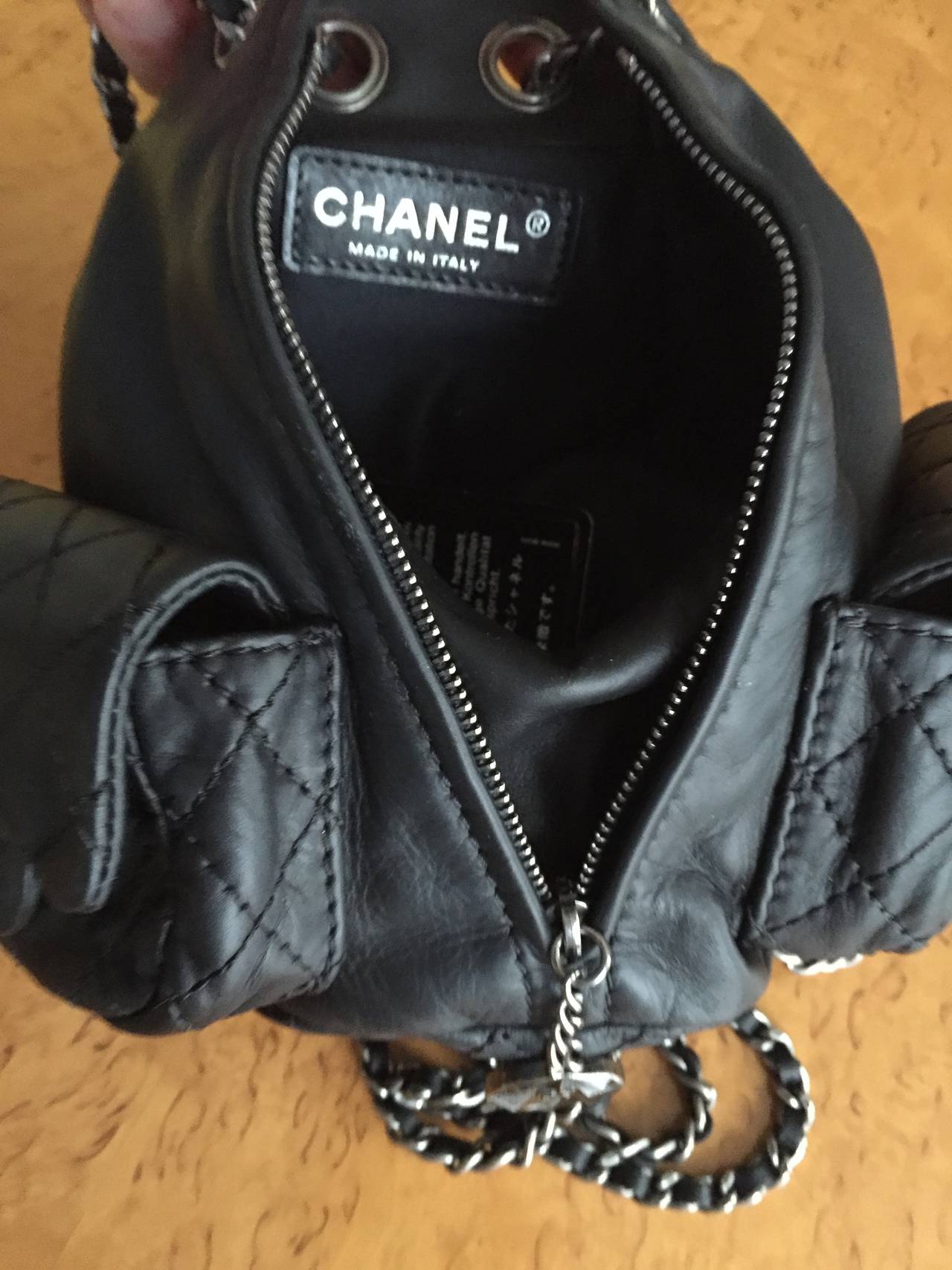 Chanel Rare Limited Edition Black Quilted Lambskin Mini Backpack at 1stDibs