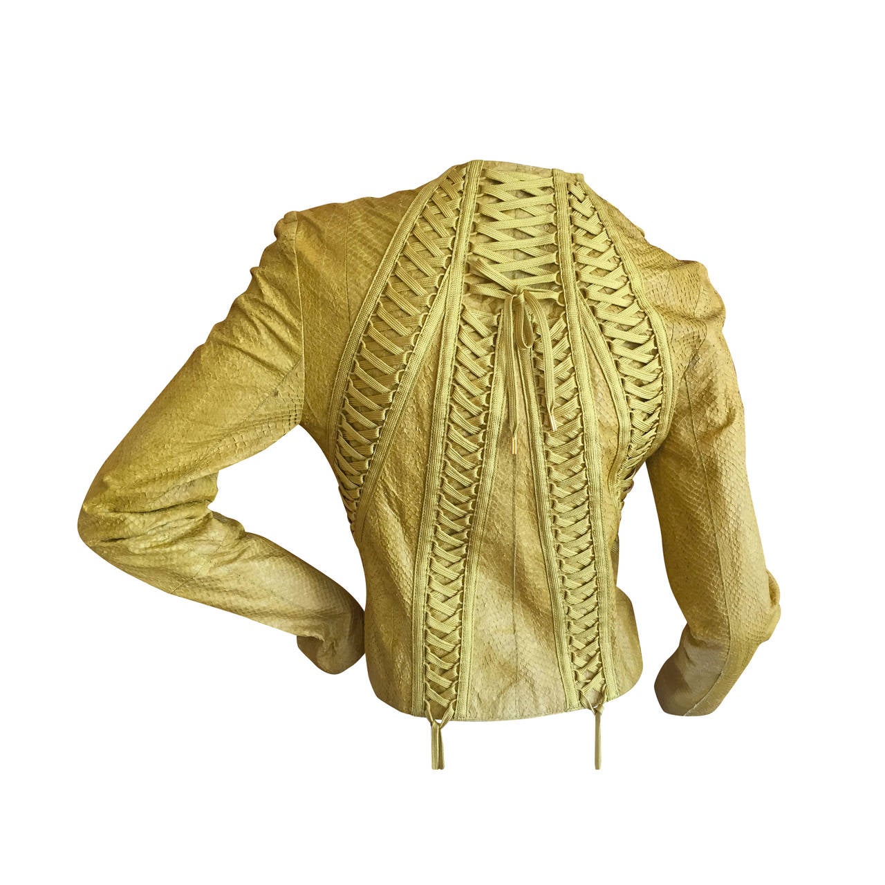 Christian Dior by John Galliano Exotic Skin Corset Lace Jacket at 1stDibs