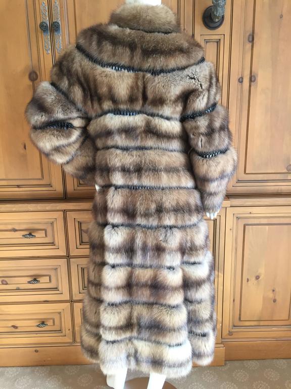 Ralph Rucci Russian Bargazun Sable Reversible Coat w. Leather Cord ...