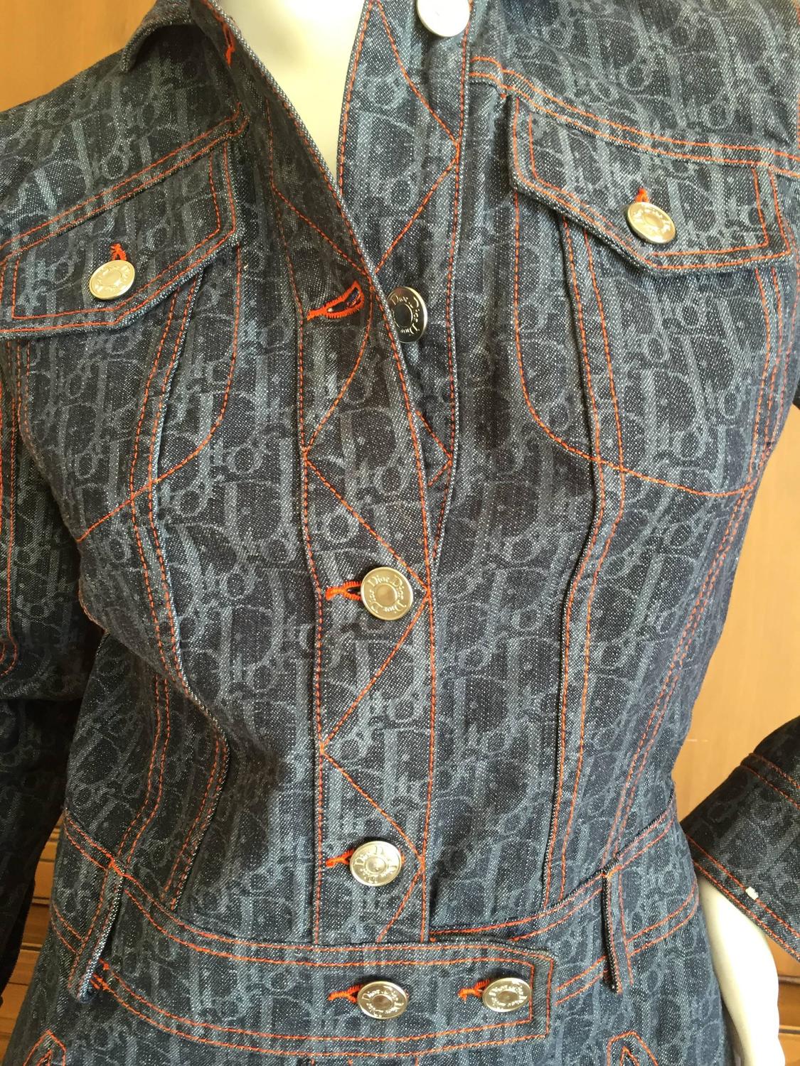 Christian Dior Denim Logo Jacket For Sale at 1stdibs