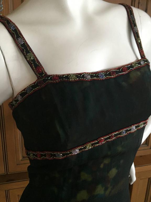 Chanel SIlk Overlay Dress with Beaded Embellishment A '97 at 1stDibs