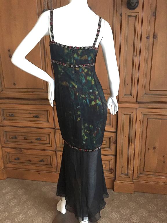 Chanel SIlk Overlay Dress with Beaded Embellishment A '97 at 1stDibs