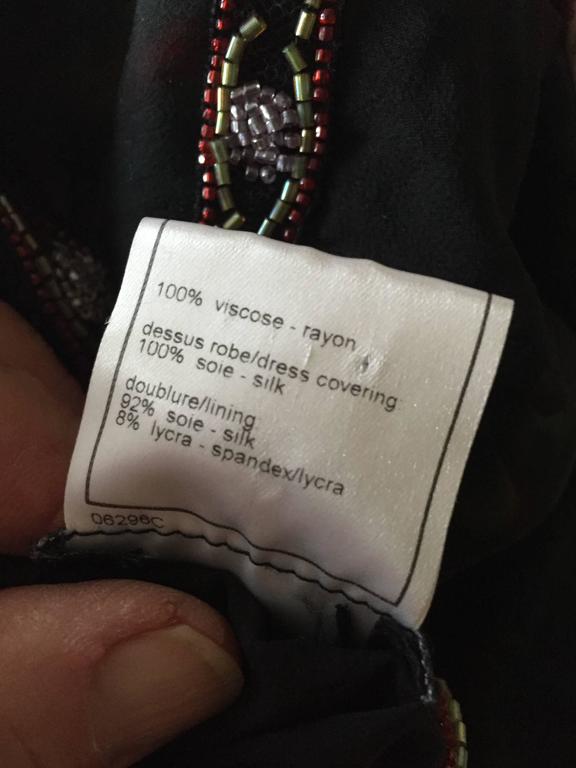 Chanel SIlk Overlay Dress with Beaded Embellishment A '97 at 1stDibs