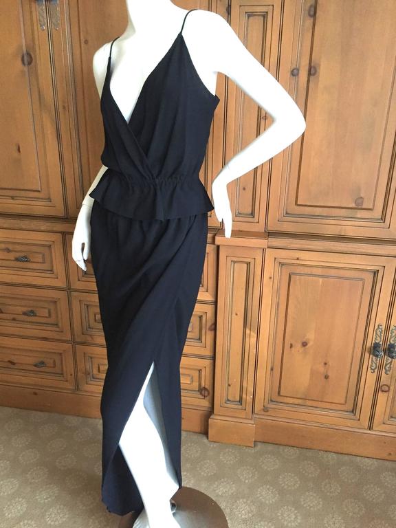 Halston 1970's Disco Era Black 2pc Dress at 1stDibs