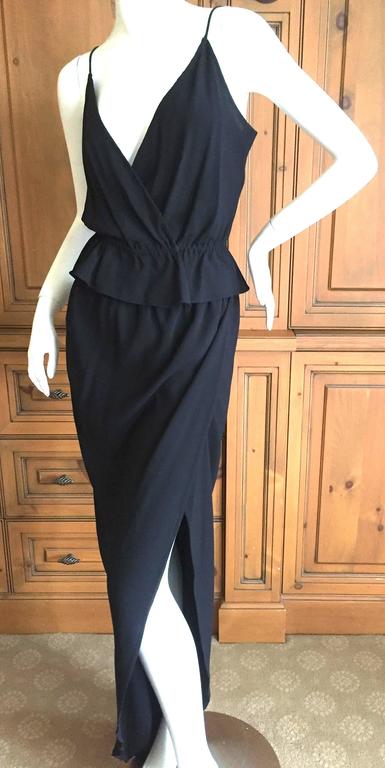 Halston 1970's Disco Era Black 2pc Dress at 1stDibs