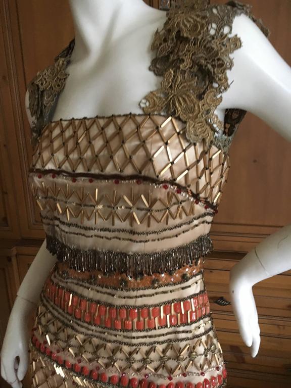 Valentino Vintage Beautifully Embellished Cocktail Dress For Sale At