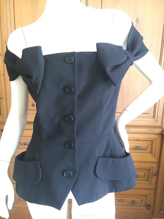 Christian Dior by John Galliano 2011 Black Off the Shoulder Jacket with ...