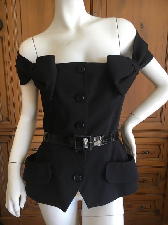 Christian Dior by John Galliano 2011 Black Off the Shoulder Jacket with ...