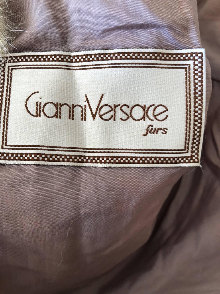 Gianni Versace Furs Rare Arctic Fox Swing Coat with 110" Sweep at ...
