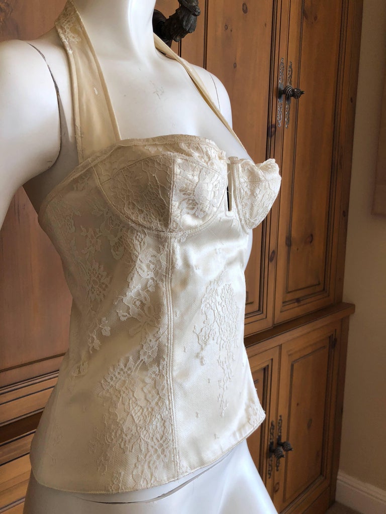 Christian Dior Spring 2004 by John Galliano Vintage Lace Overlay Corset ...