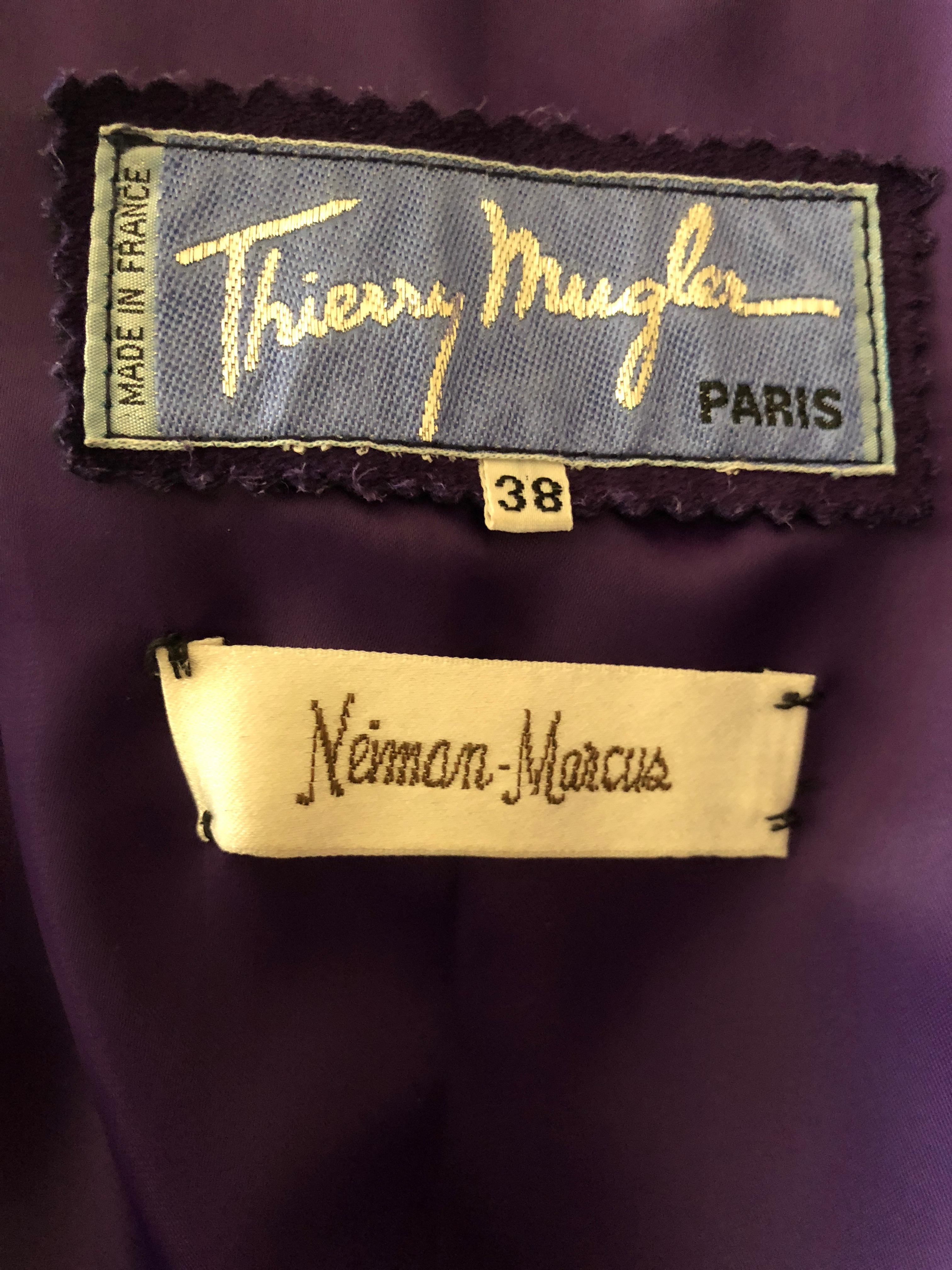 Thierry Mugler "Insect" Collection Suede and Patent Leather Jacket For ...