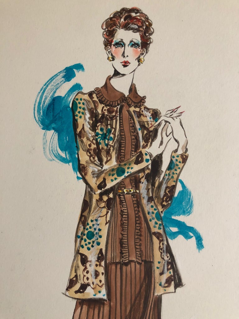 Cardinali Fashion 1970's Original Fashion Illustration by Robert W ...
