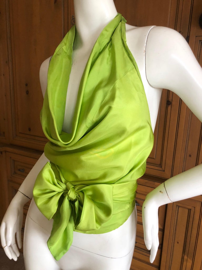 Cardinali Silk Wrap Style Halter Top Fall 1973 For Sale at 1stDibs