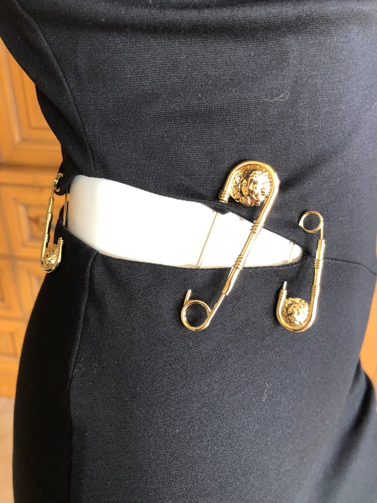 Versus Gianni Versace Safety Pin Mini Dress with Cut Outs For Sale at ...