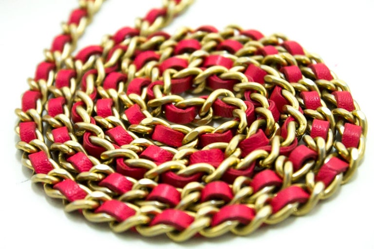 CHANEL Boy Hot Pink Wallet On Chain WOC W Zip Chain Shoulder Bag For ...