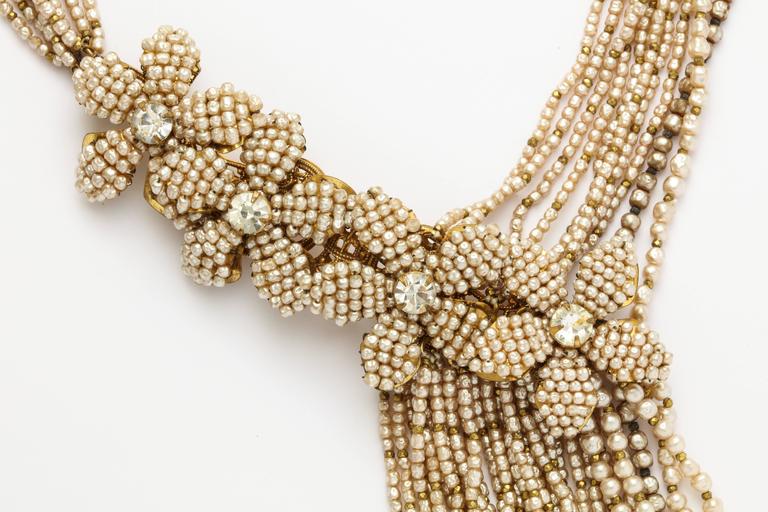 Early Miriam Haskell Seed Pearl Necklace at 1stDibs