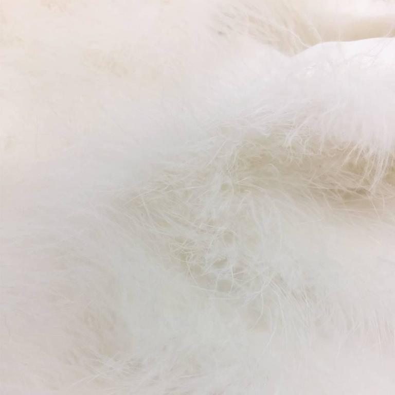 1970s Bespoke Italian White Marabou Feather Bolero Jacket at 1stDibs