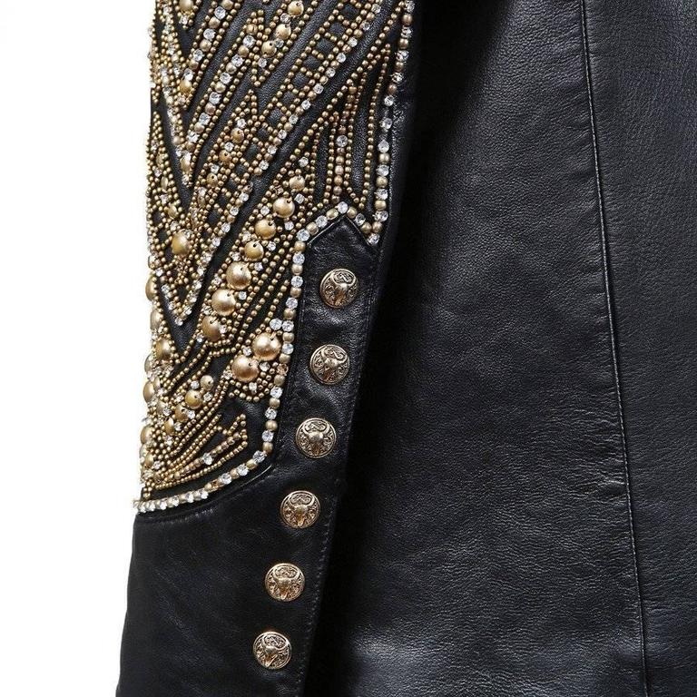 Balmain Embellished Leather Jacket, Modern at 1stDibs | balmain ...
