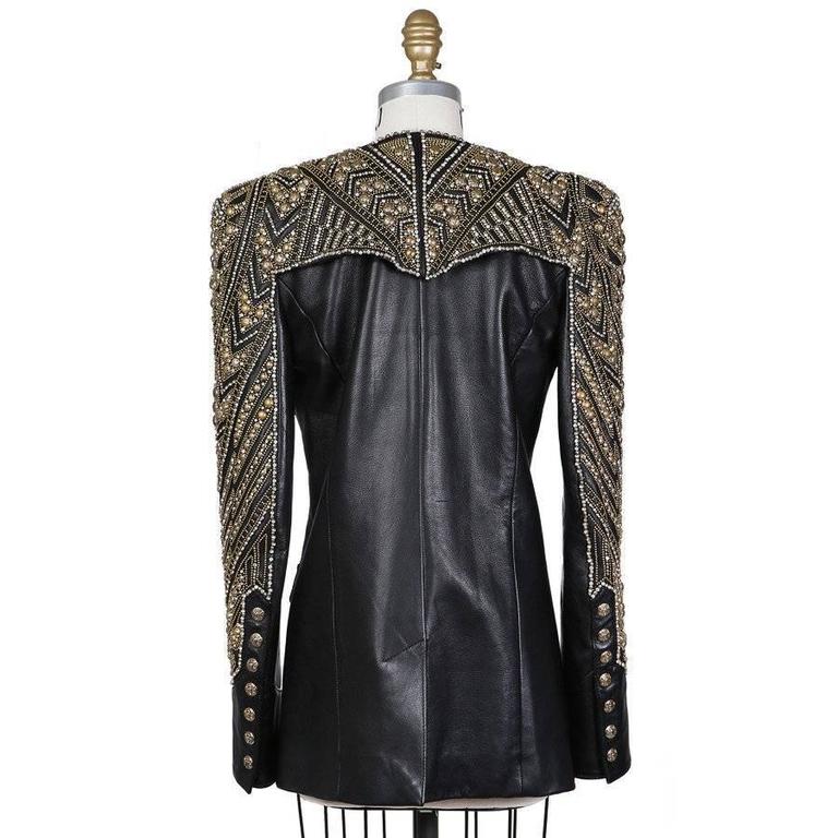 Balmain Embellished Leather Jacket, Modern at 1stDibs | balmain ...