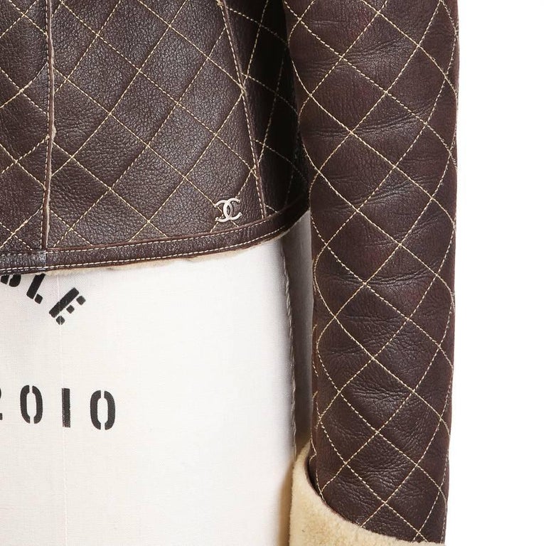 Chanel Quilted Lambskin Shearling Jacket from 2004 at 1stDibs